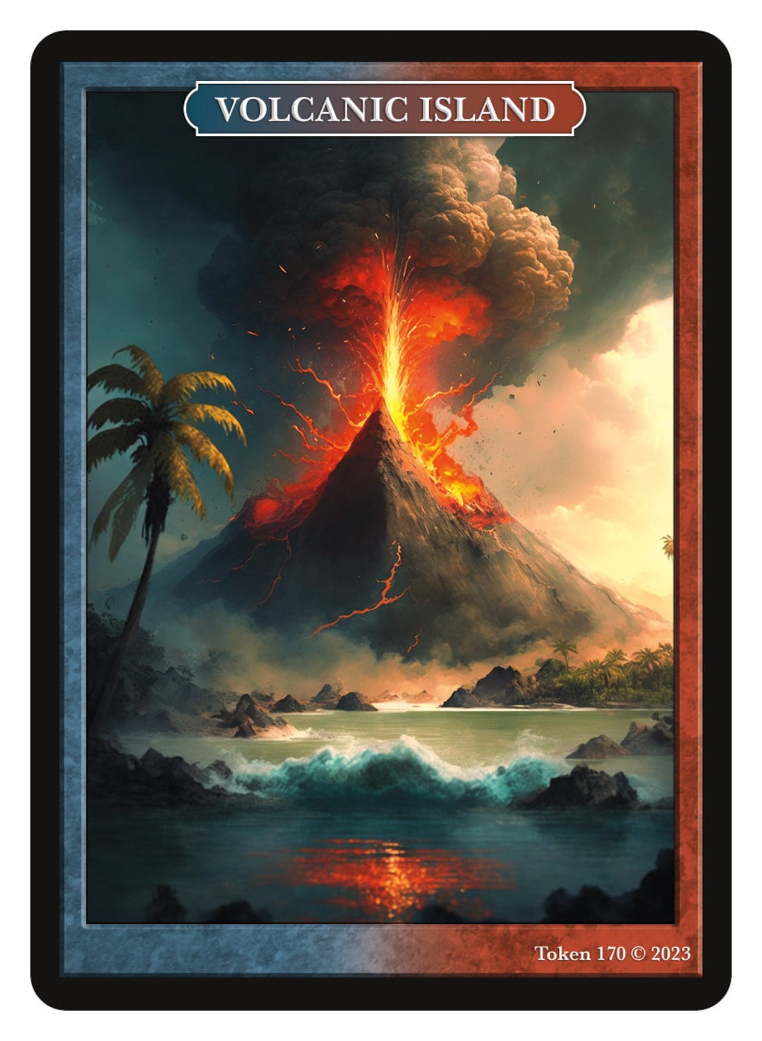 Volcanic Island Dual Land Token Series 2 of Givememana's Tokens Magic ...