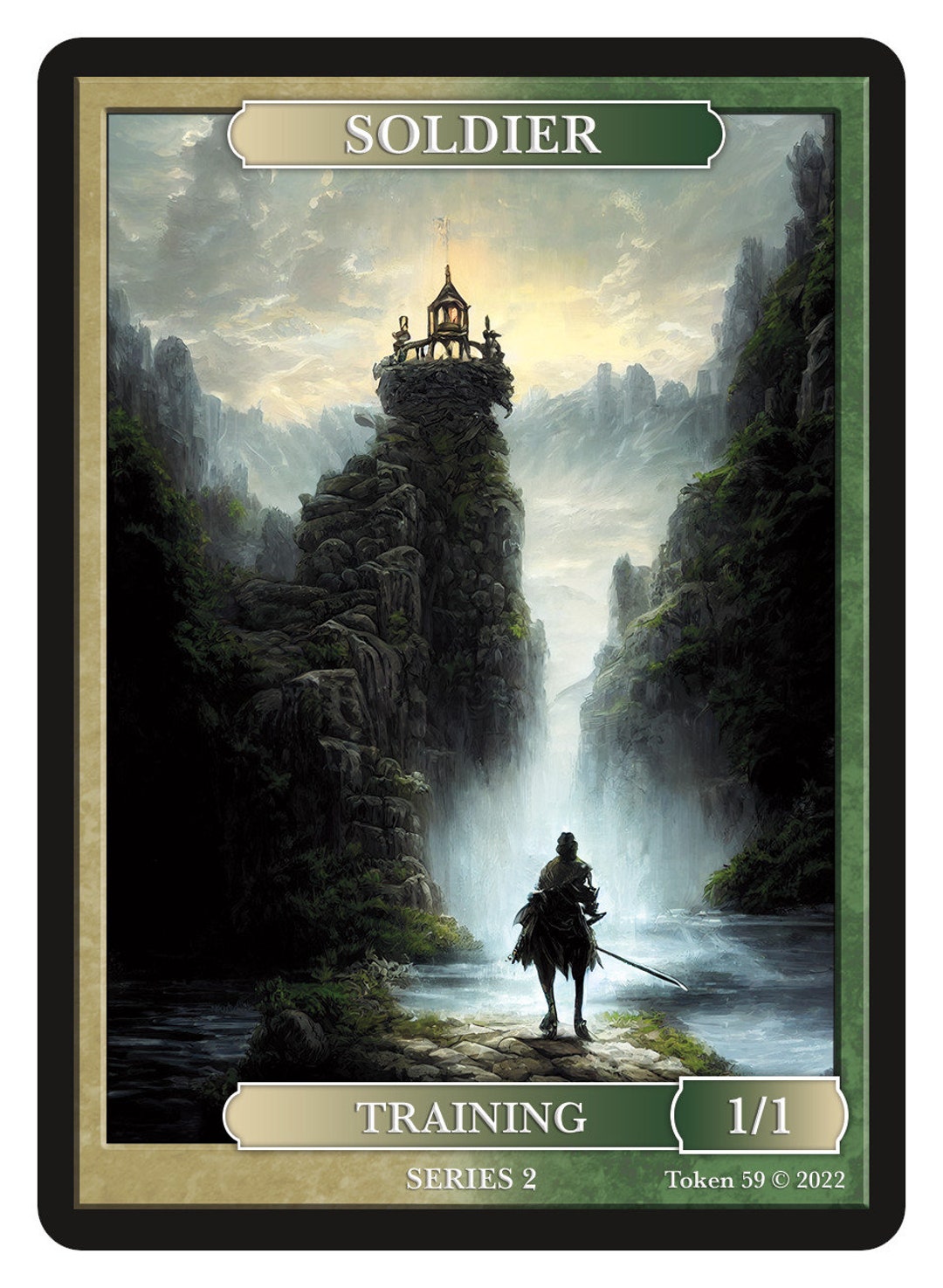 Soldier Token W/training Series 2 of Givememana's Tokens Magic the ...
