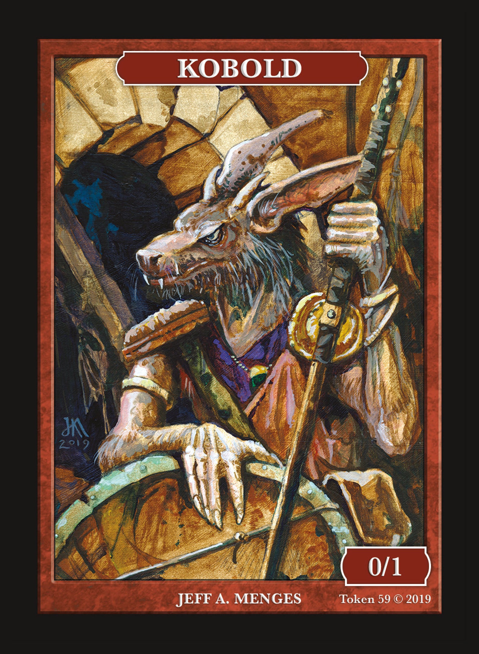 Kobold Token Art by Jeff Menges Magic the Gathering | Etsy