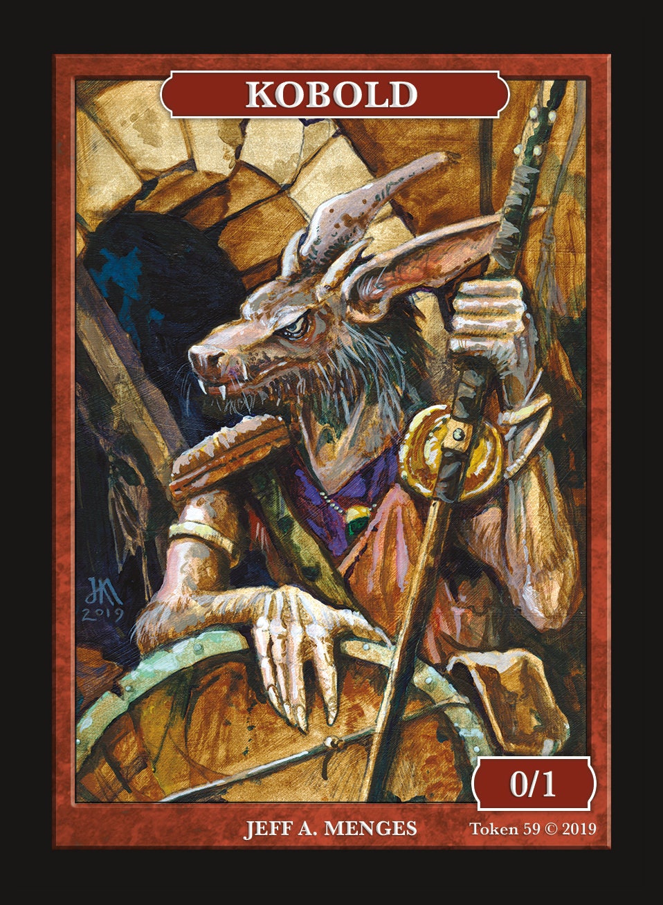 Kobold Token Art by Jeff Menges Magic the Gathering | Etsy