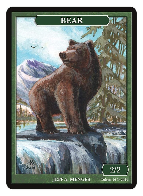 Bear Token Art by Jeff Menges Magic the Gathering - Etsy