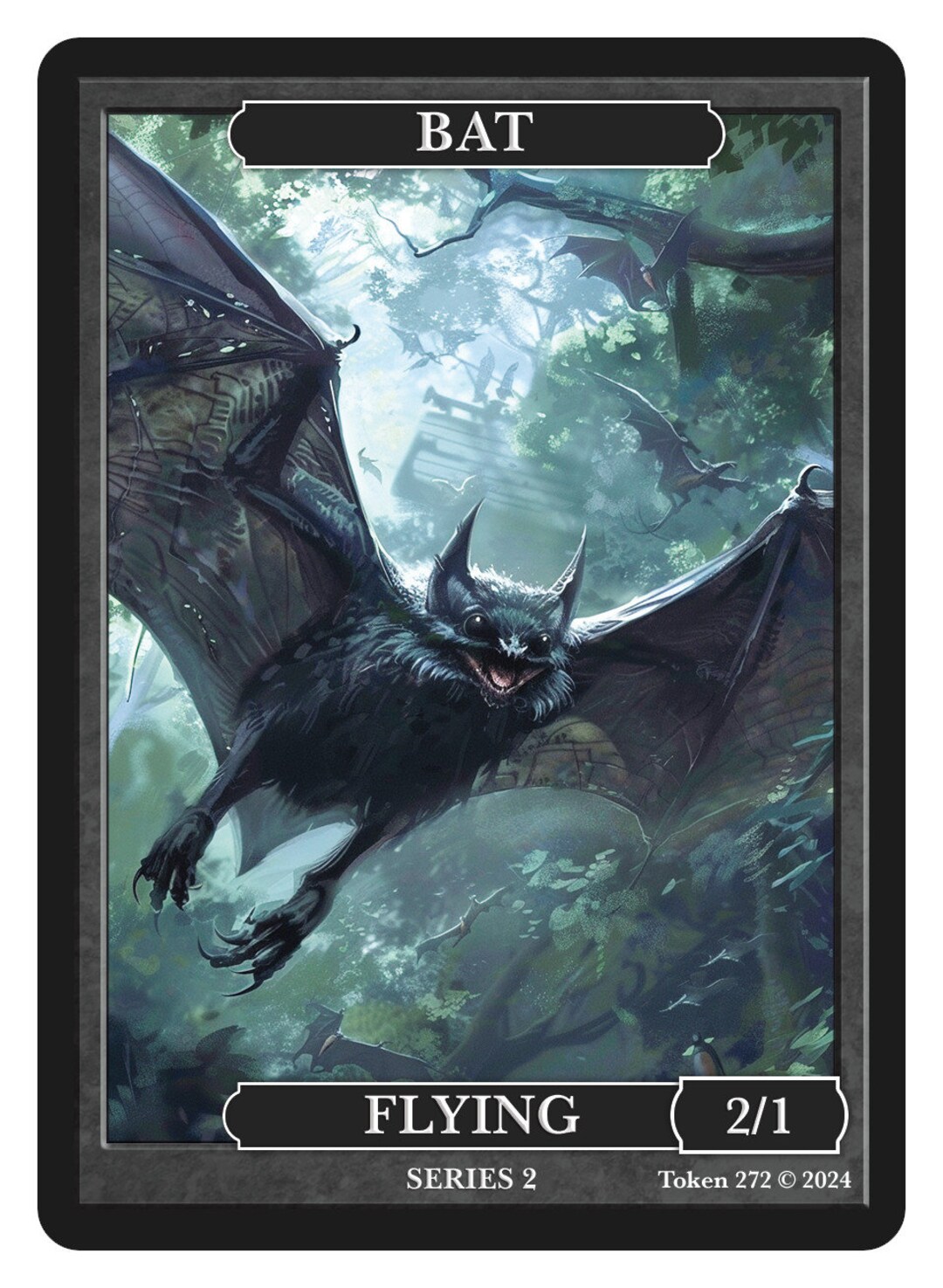 Bat Token Token Series 2 of Givememana's Tokens Magic the Gathering ...
