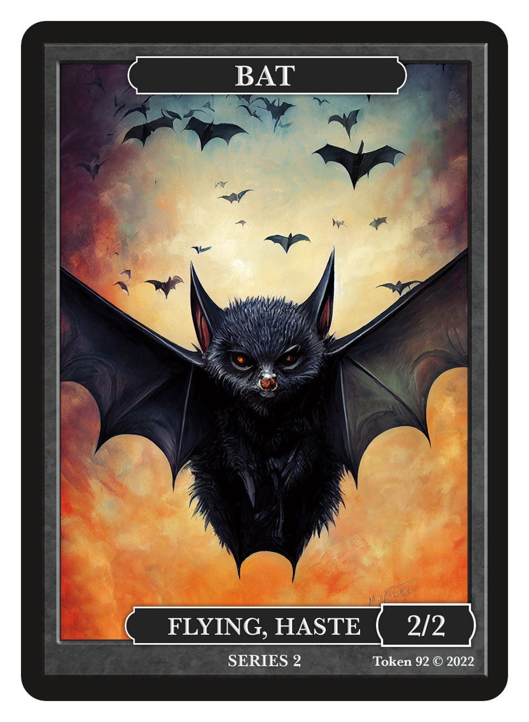 Bat Token Series 2 of Givememana's Tokens Magic the Gathering Limited ...