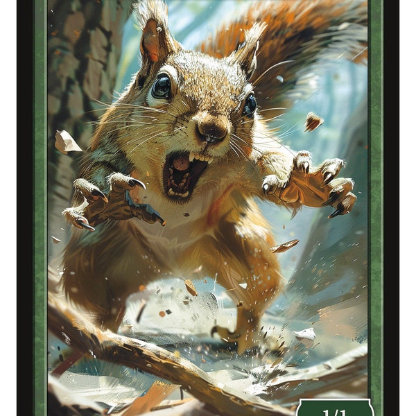 Squirrel Token - Etsy
