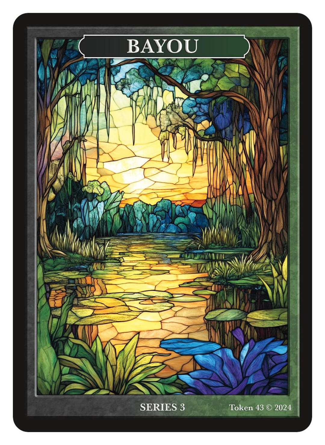 Bayou Token STAINED GLASS SERIES 3 Magic the Gathering Givememana's ...