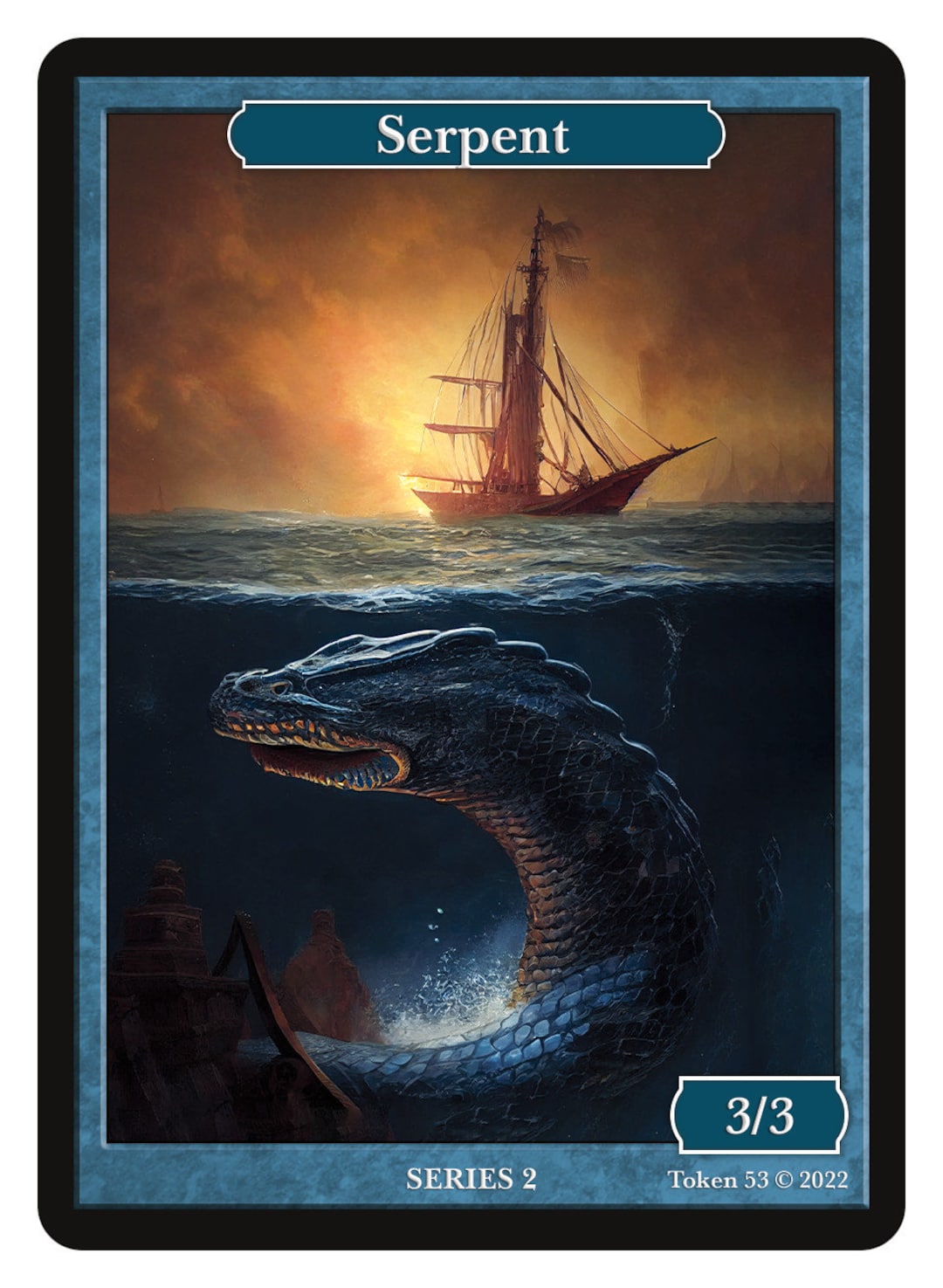 Serpent Token Koma's Coil Series 2 of Givememana's Tokens Magic the ...