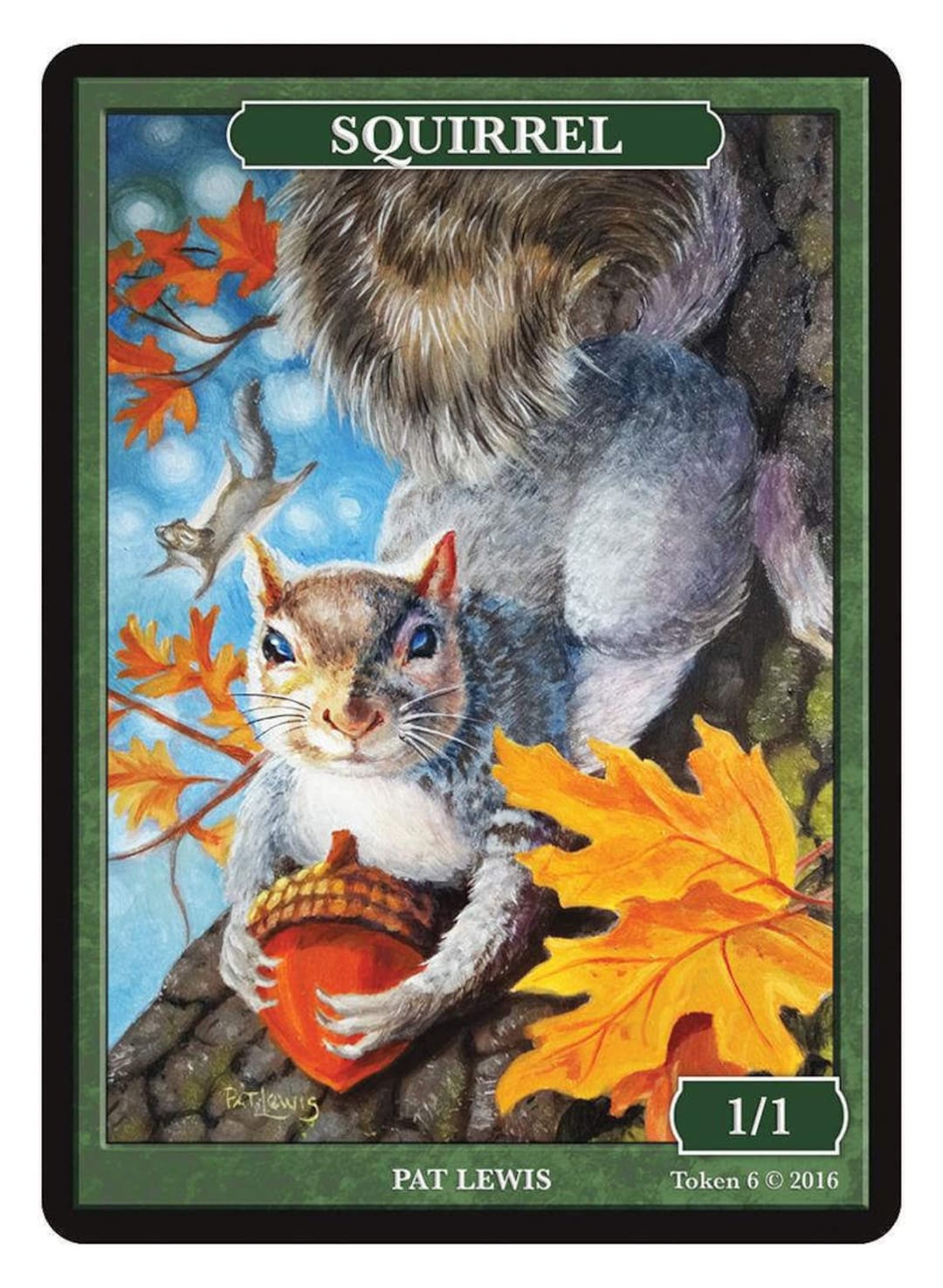 Squirrel Token Art by Pat Lewis Magic the Gathering Givememana's Tokens ...