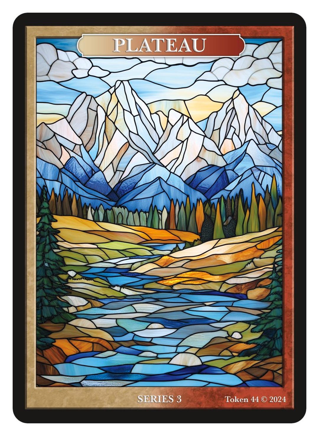Plateau Token STAINED GLASS SERIES 3 Magic the Gathering Givememana's ...