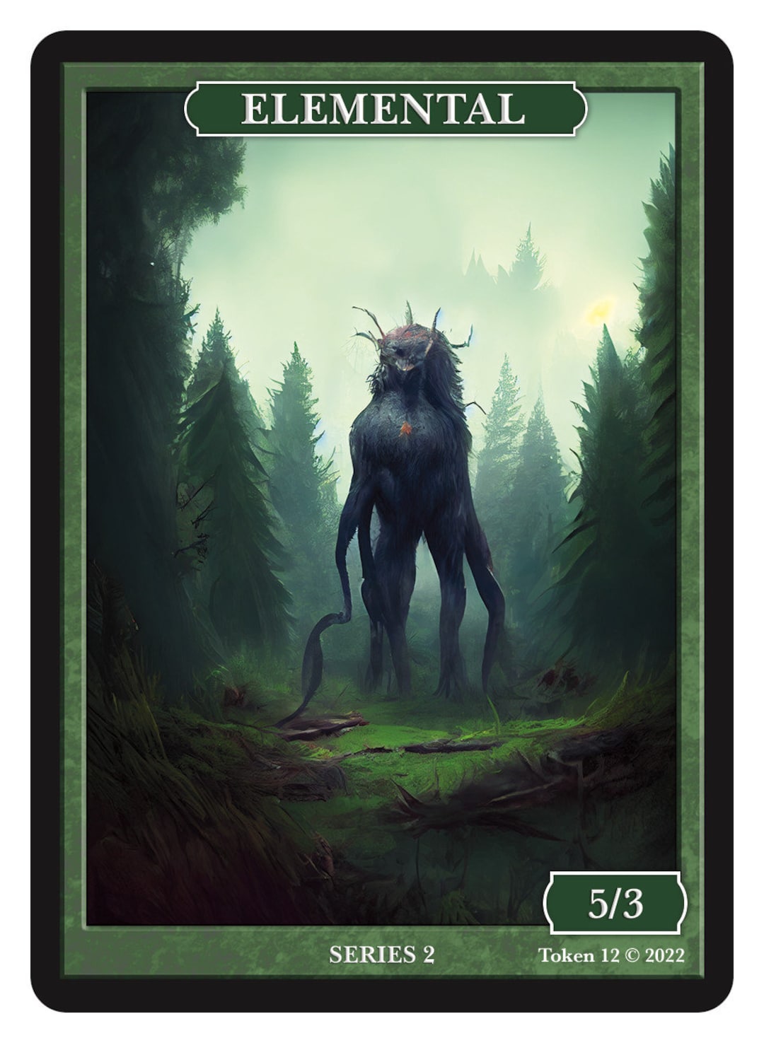 Elemental 5/3 Token Series 2 of Givememana's Tokens Magic the Gathering Limited Edition - Etsy