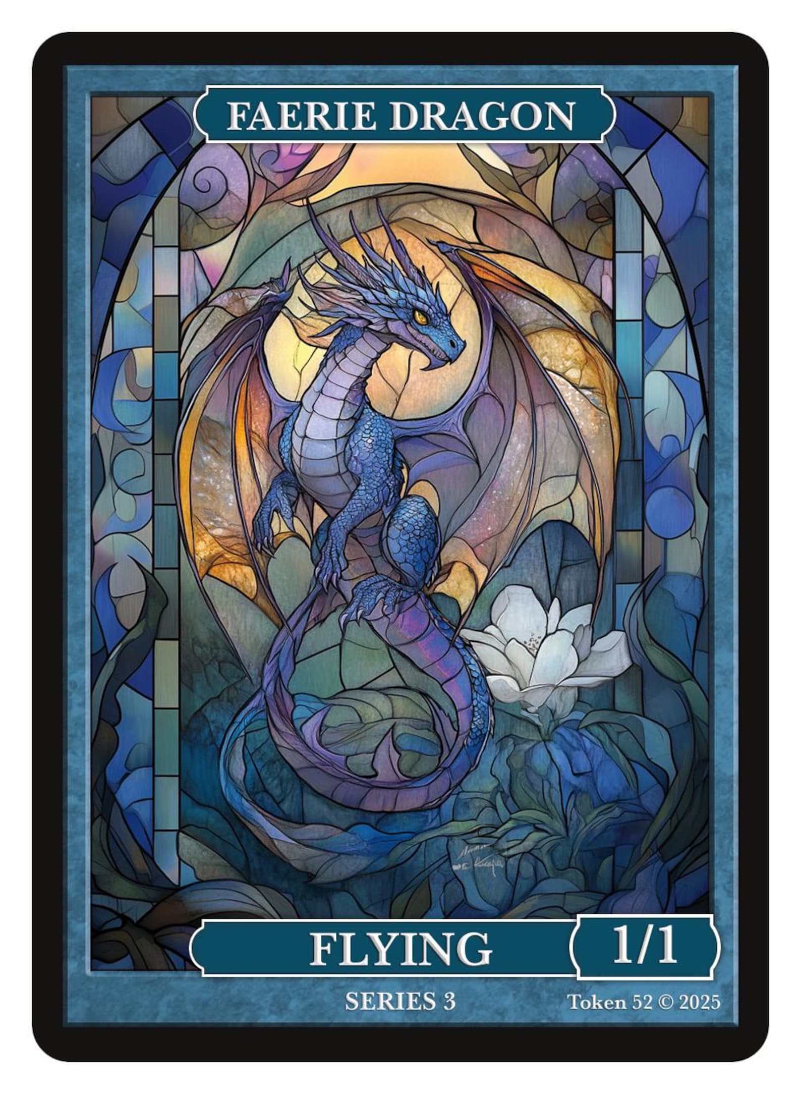 Faerie Dragon Token STAINED GLASS SERIES 3 Magic the Gathering ...