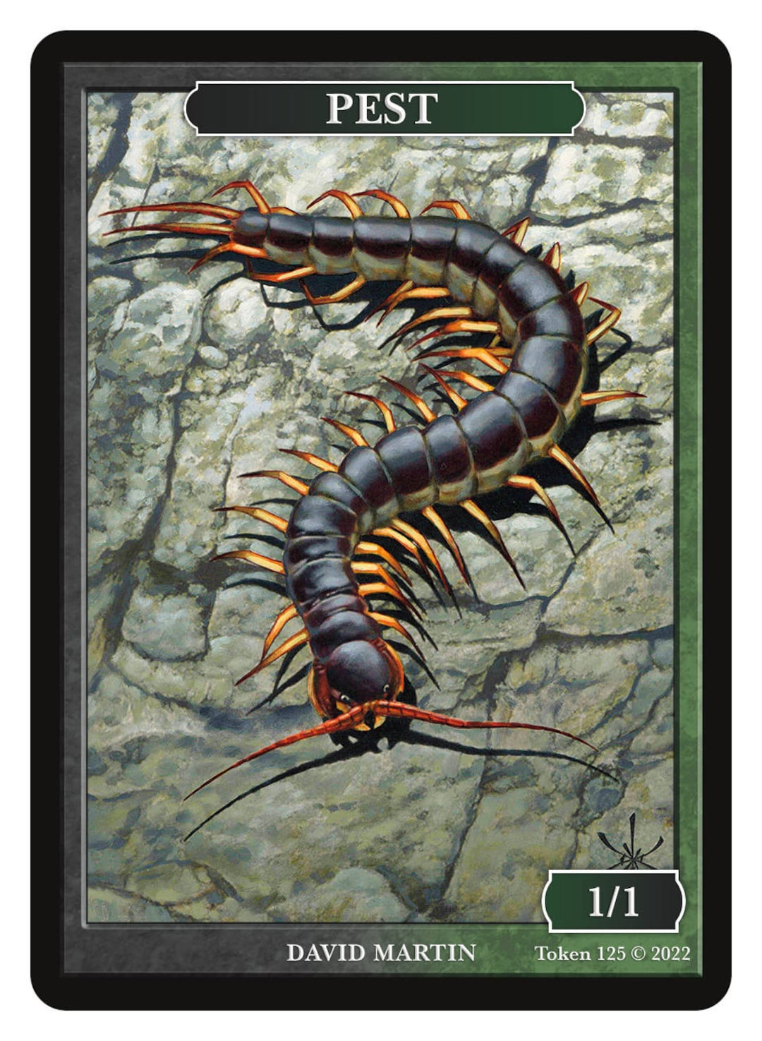 Pest 1/1 Black/green Token Art by David Martin Magic the Gathering ...