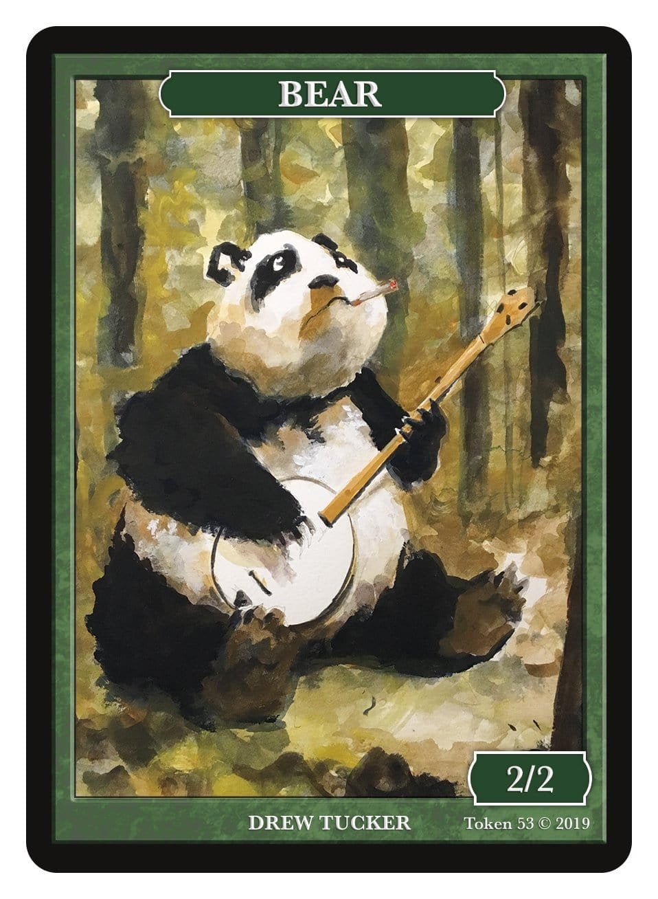Bear Token Art by Drew Tucker Magic the Gathering - Etsy