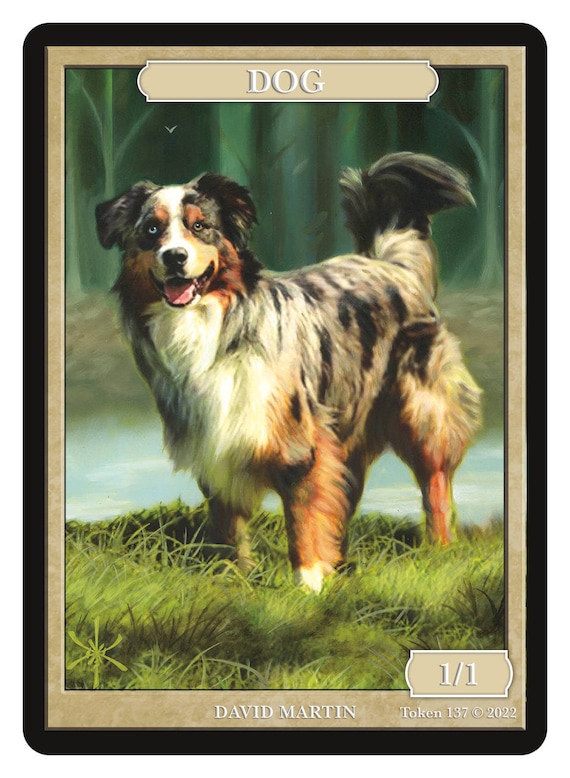 Dog Token Art by David Martin Magic the Gathering | Etsy