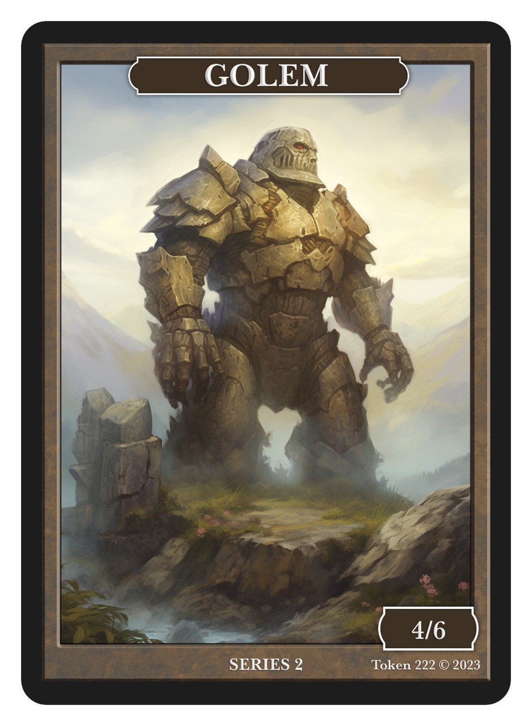 Golem Token Series 2 of Givememana's Tokens Magic the Gathering Limited ...