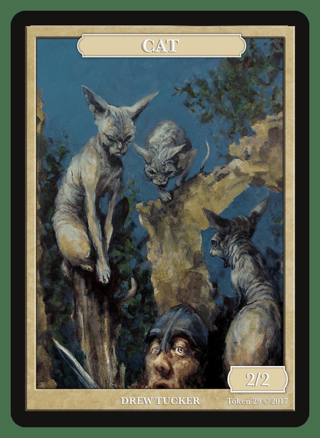Cat Token, Art by Drew Tucker Magic the Gathering Givememana's Tokens ...