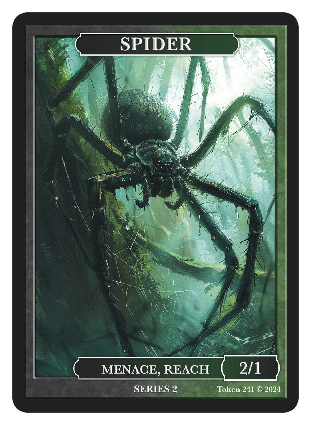 Spider Token Series 2 of Givememana's Tokens Magic the Gathering ...