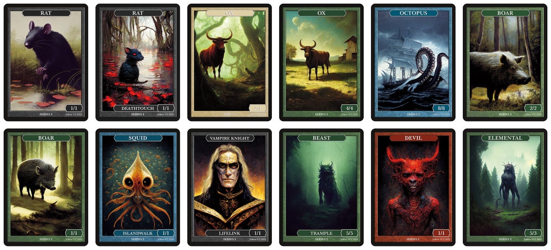 Full Set of Givememana's SERIES 2 Tokens 50 Tokens Magic the Gathering ...