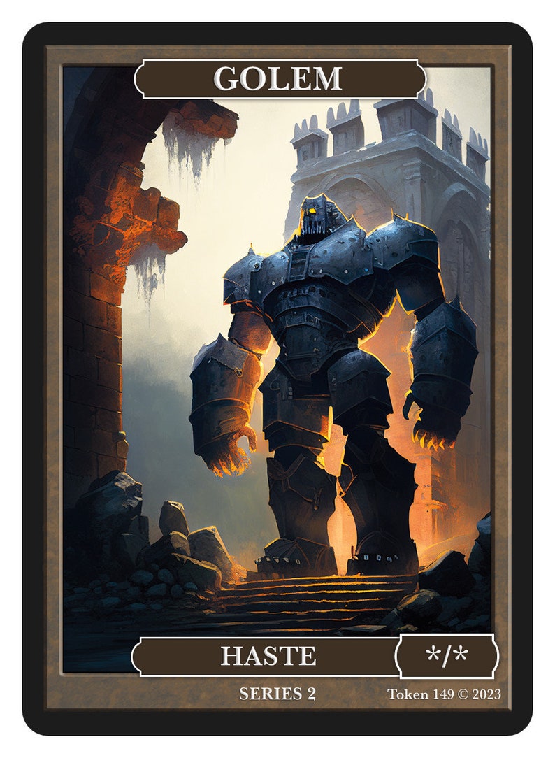 Golem Token Series 2 of Givememana's Tokens Magic the - Etsy