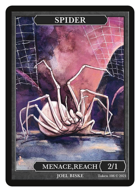 Spider 2/1 Token Art by Joel Biske Magic the Gathering - Etsy