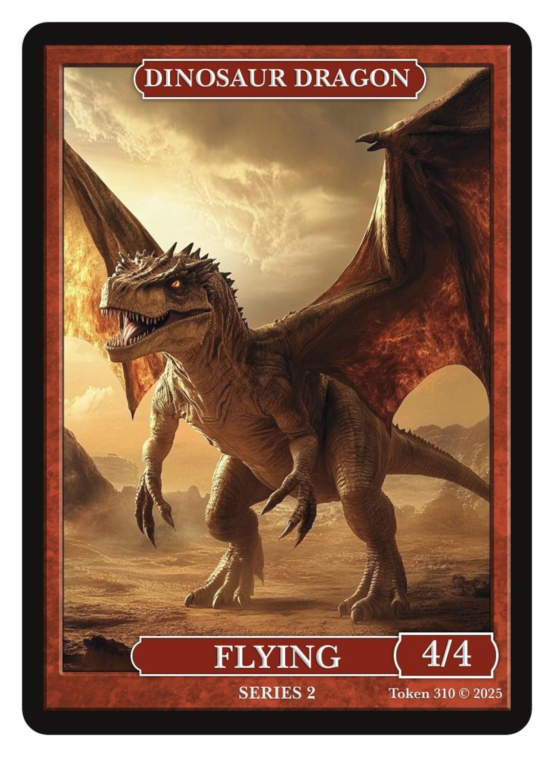 Dinosaur Dragon Token Token Series 2 of Givememana's Tokens Magic the ...