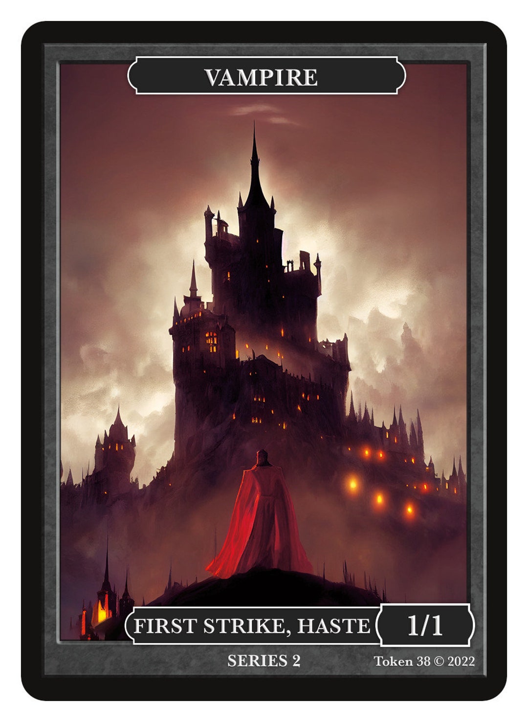 Vampire 1/1 Token Series 2 of Givememana's Tokens Magic the Gathering ...