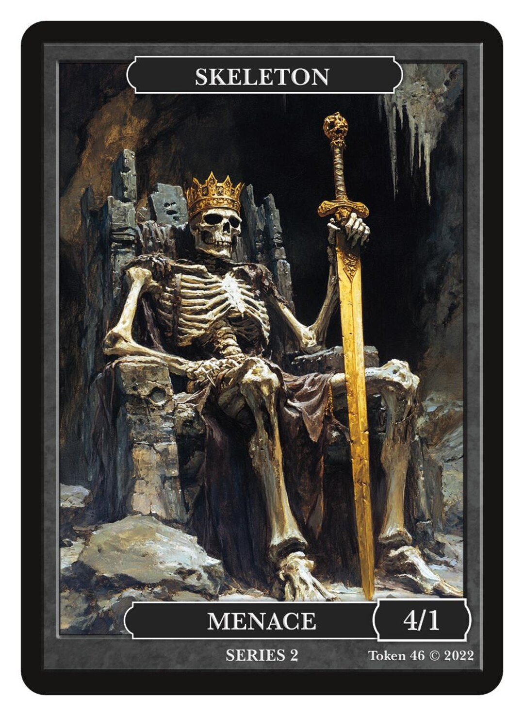 Skeleton 4/1 Menace Token Series 2 of Givememana's Tokens Magic the ...