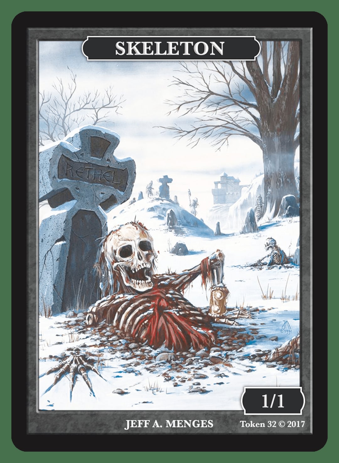 Skeleton Token Art by Jeff Menges Magic the Gathering Givememana's ...