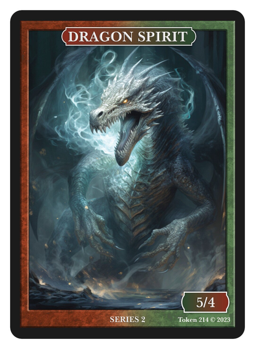 Dragon Spirit Token Series 2 of Givememana's Tokens Magic the Gathering ...