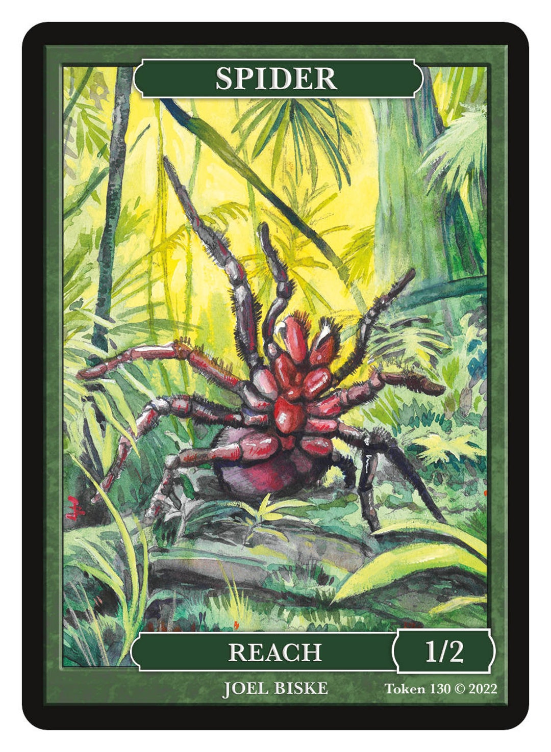 Spider Token, Art by Joel Biske Magic the Gathering Givememana's Tokens ...