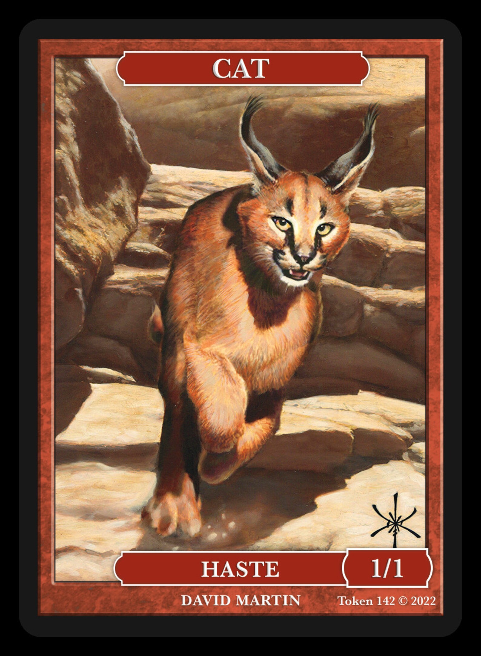 Cat 1/1 Haste Token Art by David Martin Magic the Gathering | Etsy