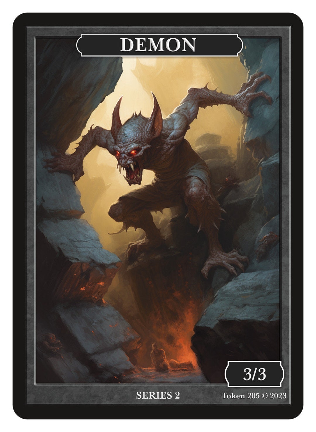 Demon Token Series 2 of Givememana's Tokens Magic the Gathering Limited ...