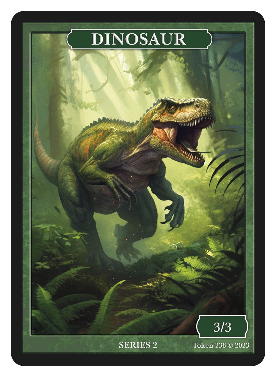 Dinosaur Token Series 2 of Givememana's Tokens Magic the Gathering - Etsy