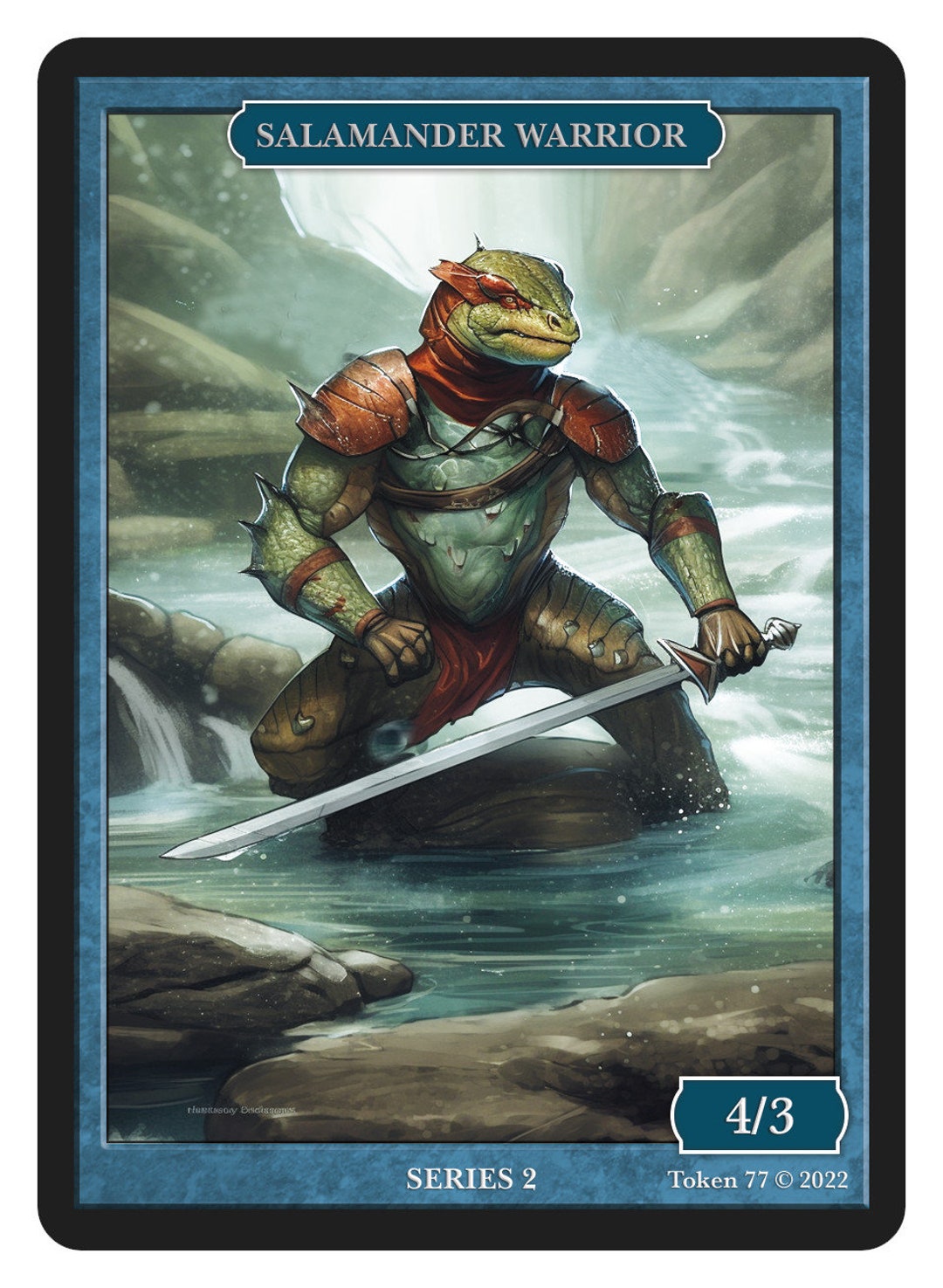 Salamander Warrior Token Series 2 of Givememana's Tokens Magic the ...