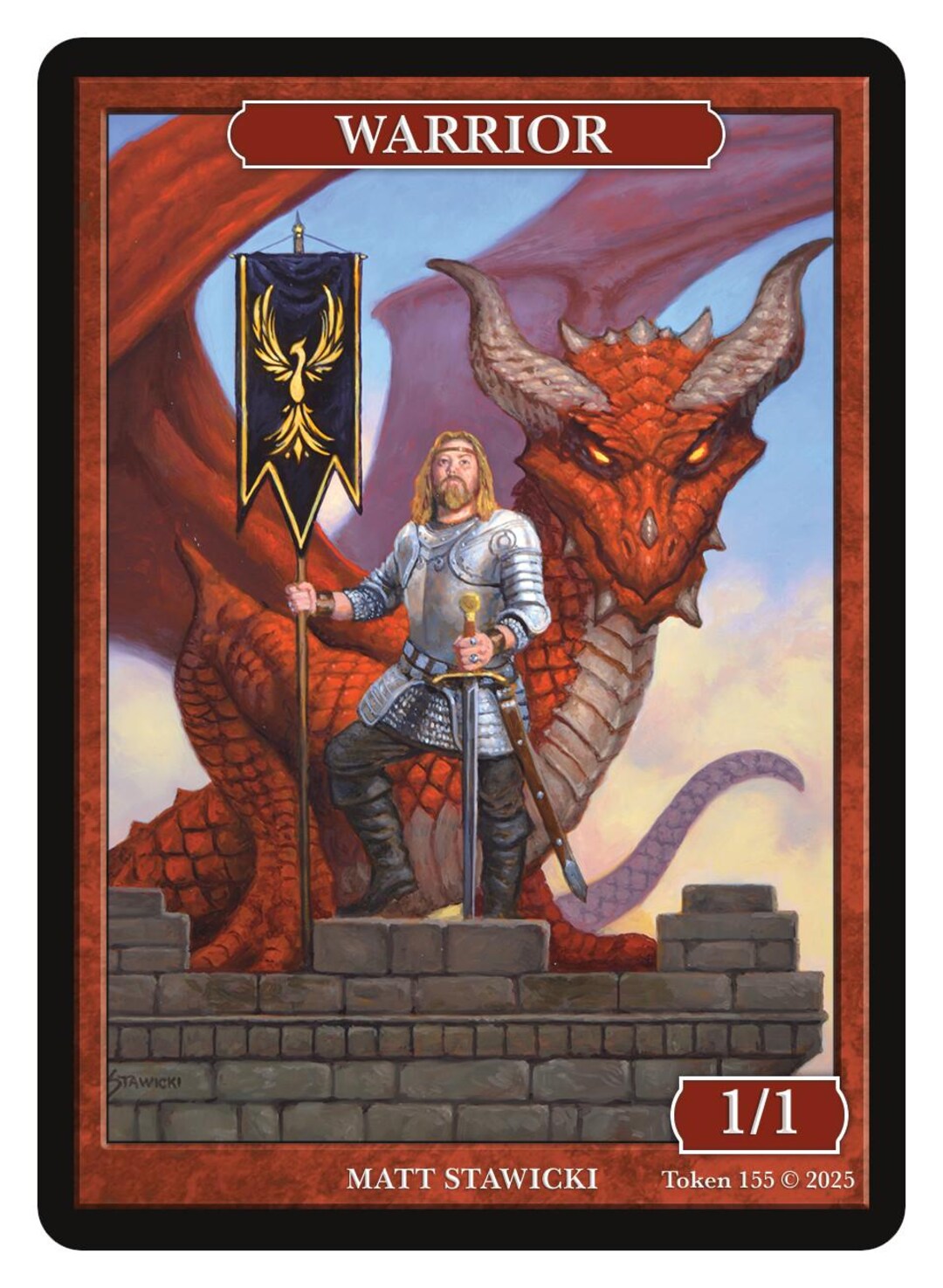 Warrior Token, Art by Matt Stawicki Magic the Gathering Givememana's ...