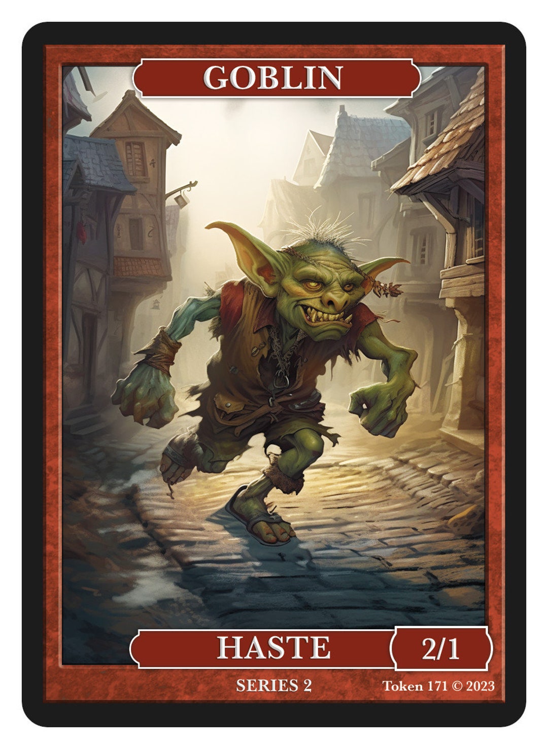 Goblin 2/1 Haste Token Series 2 of Givememana's Tokens Magic the ...
