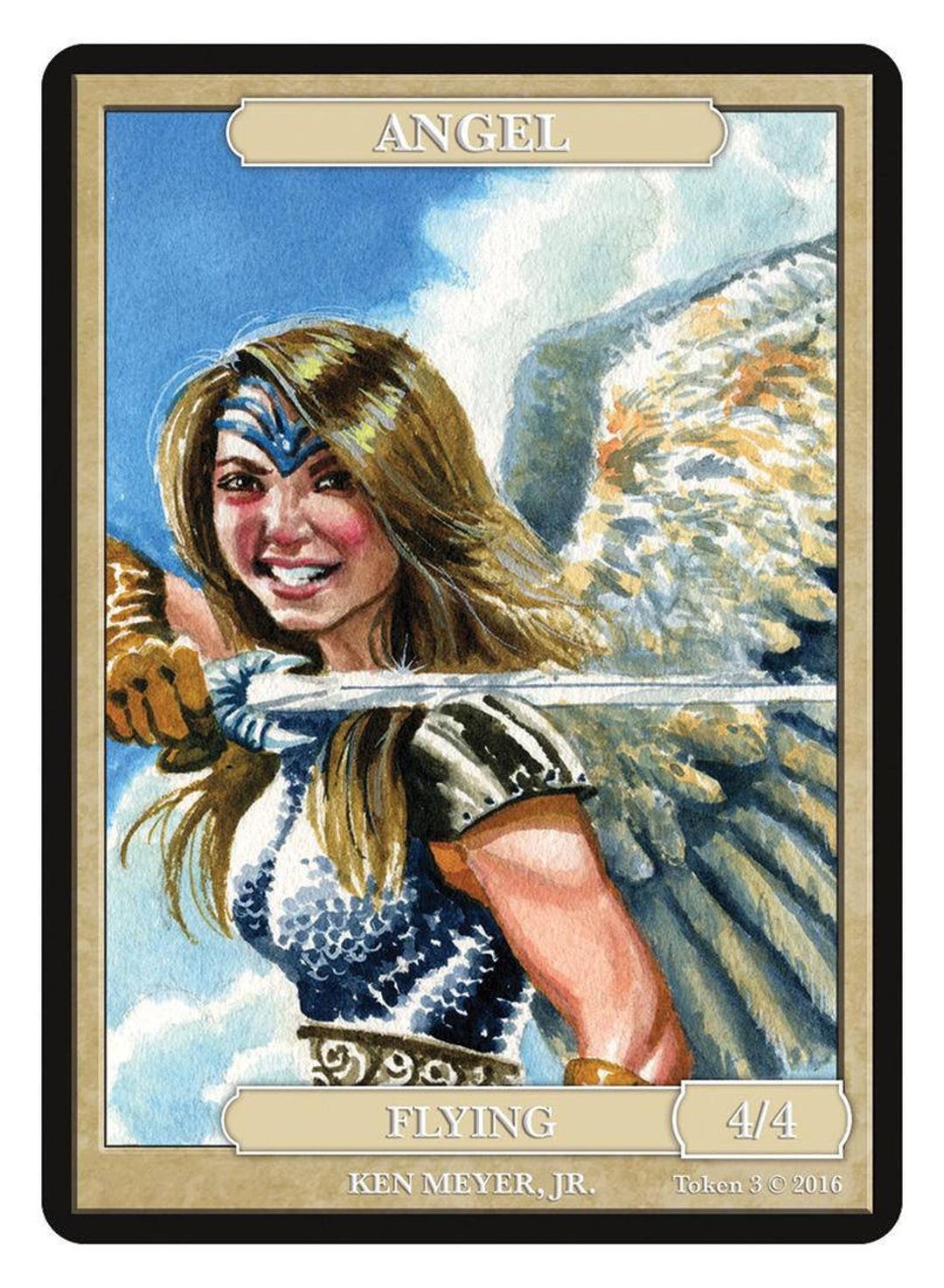 Angel Token Art by Ken Meyer Jr Magic the Gathering Givememana's Tokens ...