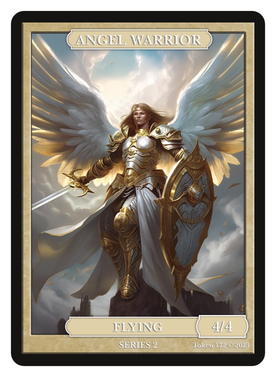 Angel Warrior Token Series 2 of Givememana's Tokens Magic the Gathering ...