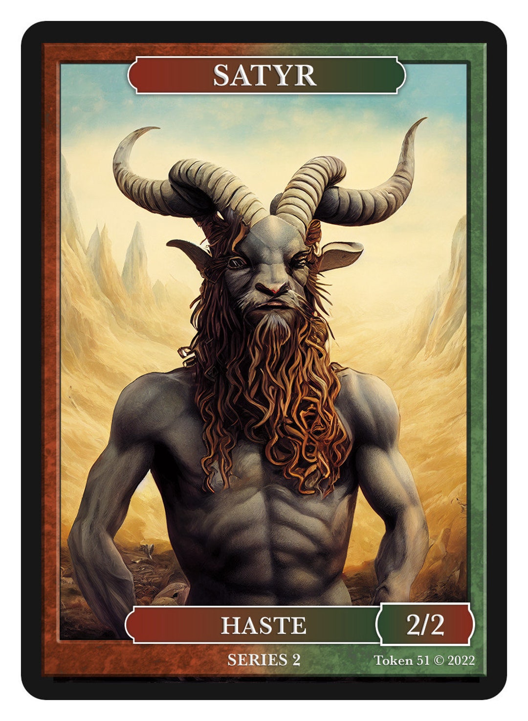 Satyr Token Series 2 of Givememana's Tokens Magic the Gathering Limited Edition - Etsy