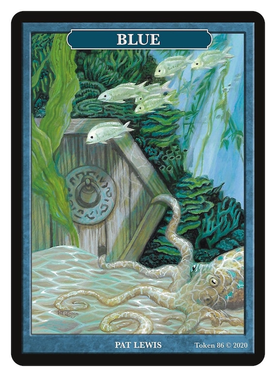 Blue Mana Token Art by Pat Lewis Magic the Gathering - Etsy