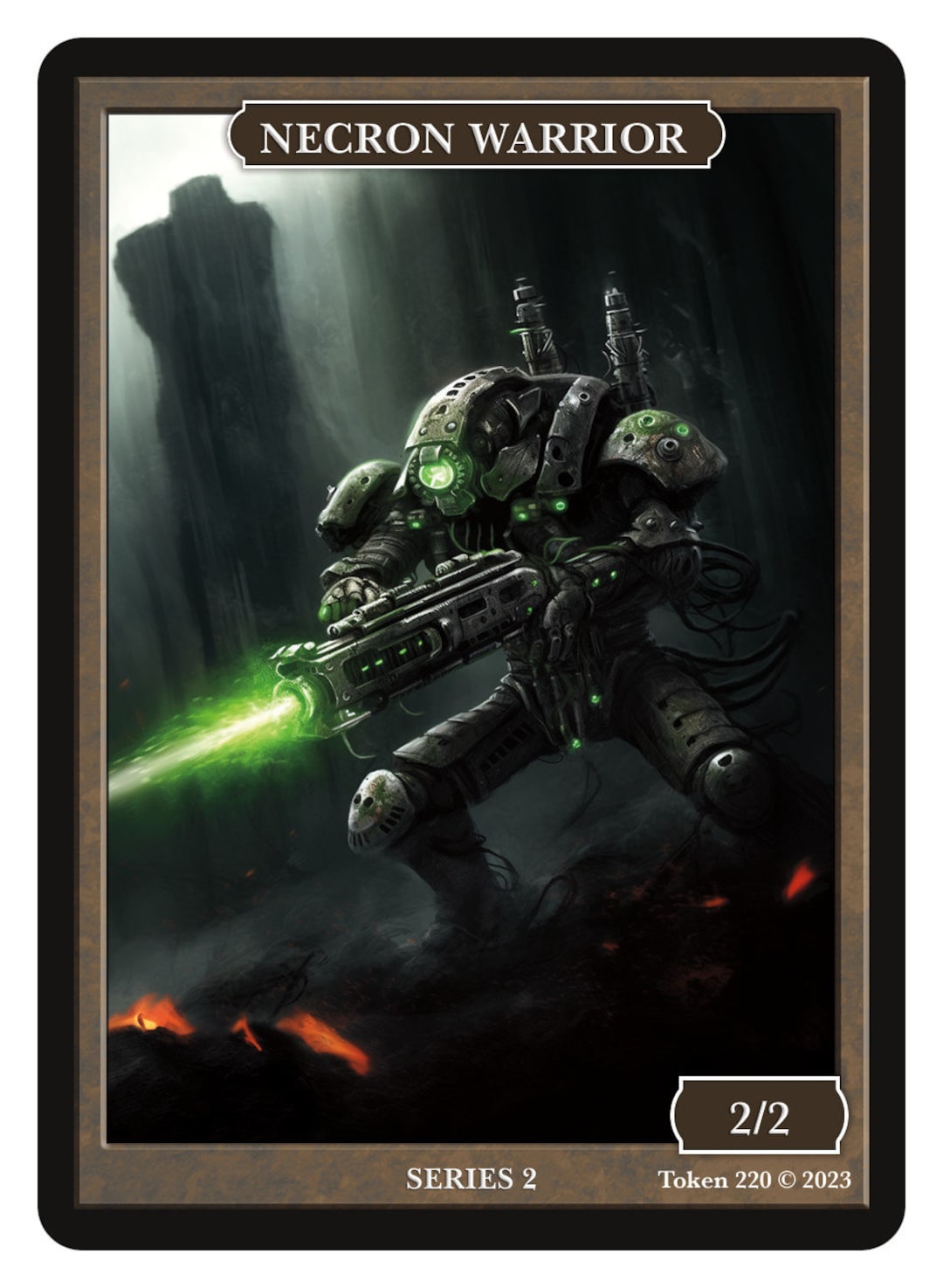 Necron Warrior Token Series 2 of Givememana's Tokens Magic the ...
