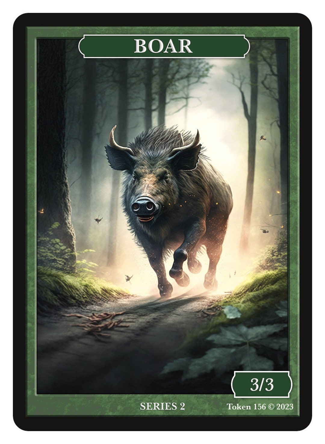 Boar 3/3 Token Series 2 of Givememana's Tokens Magic the Gathering ...