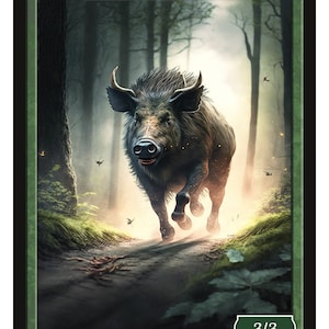 Boar 3/3 Token Series 2 of Givememana's Tokens Magic the Gathering ...