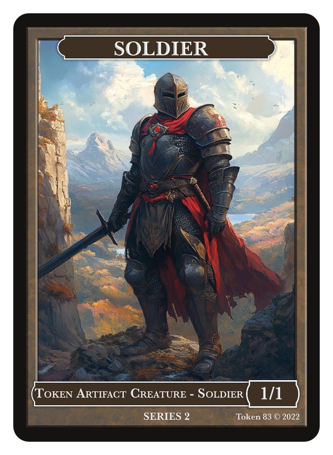 Soldier Token 1/1 Artifact Series 2 of Givememana's Tokens Magic the ...