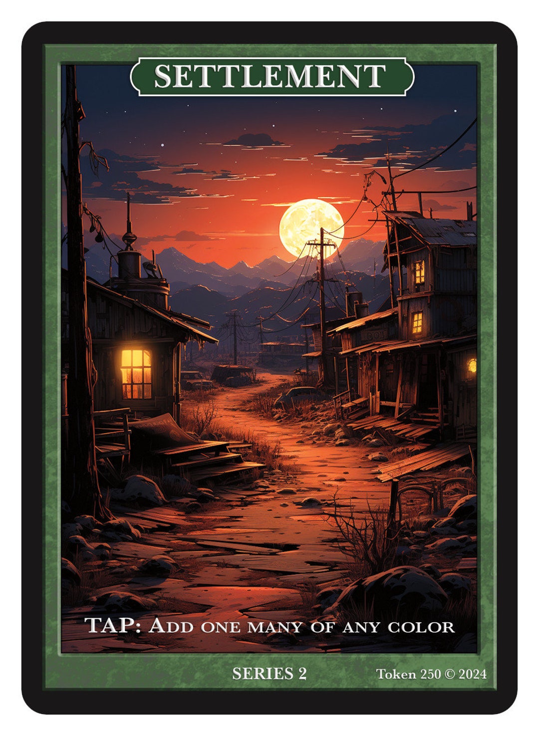 Settlement Token FALLOUT Series 2 of Givememana's Tokens Magic the ...