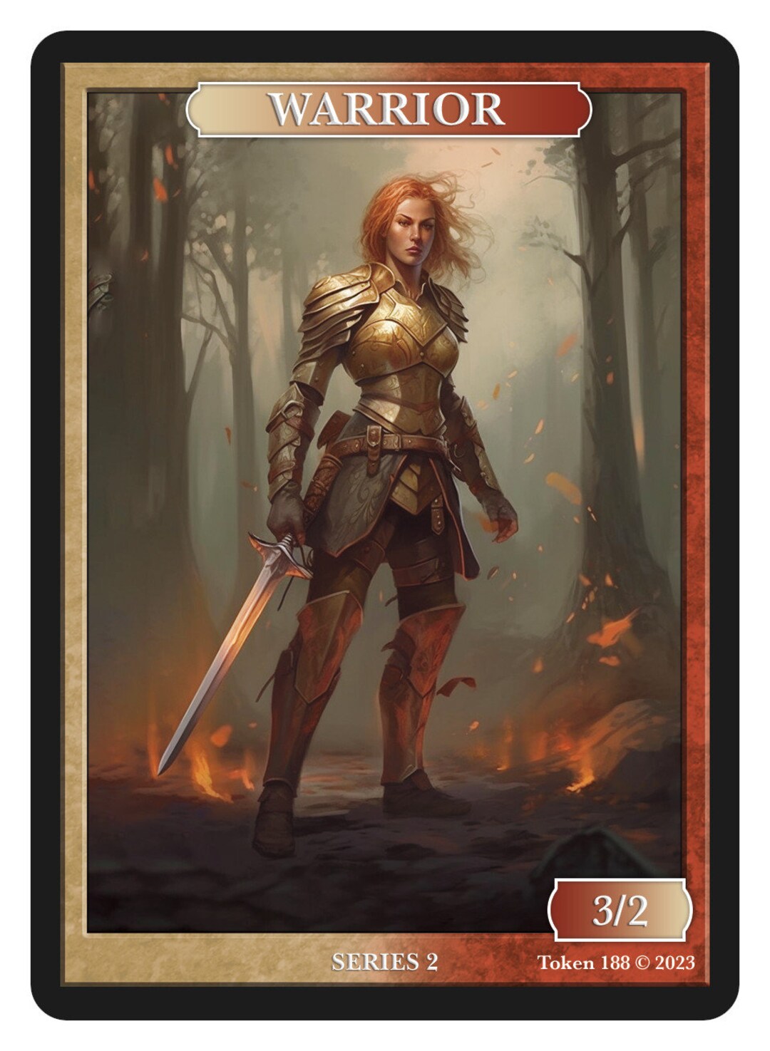 Warrior Token Series 2 of Givememana's Tokens Magic the Gathering ...