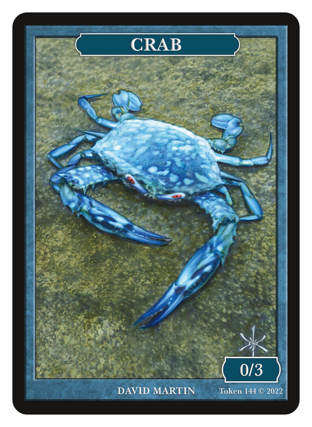 Crab 0/3 Token Art by David Martin Magic the Gathering Givememana's ...