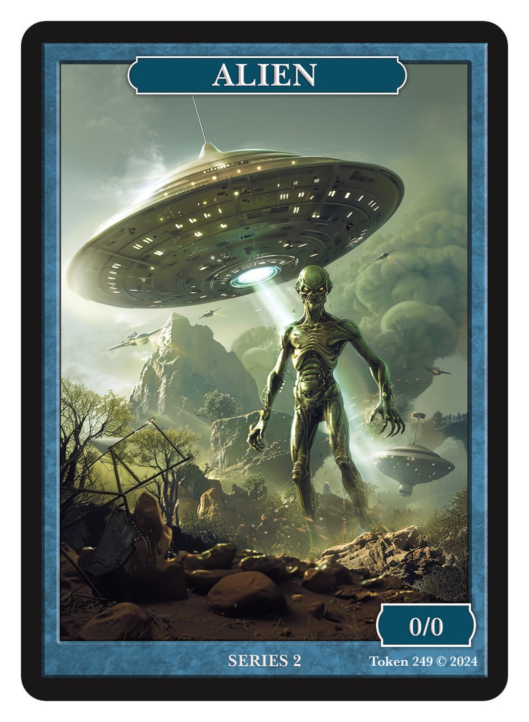 Alien Token FALLOUT Series 2 of Givememana's Tokens Magic the Gathering ...