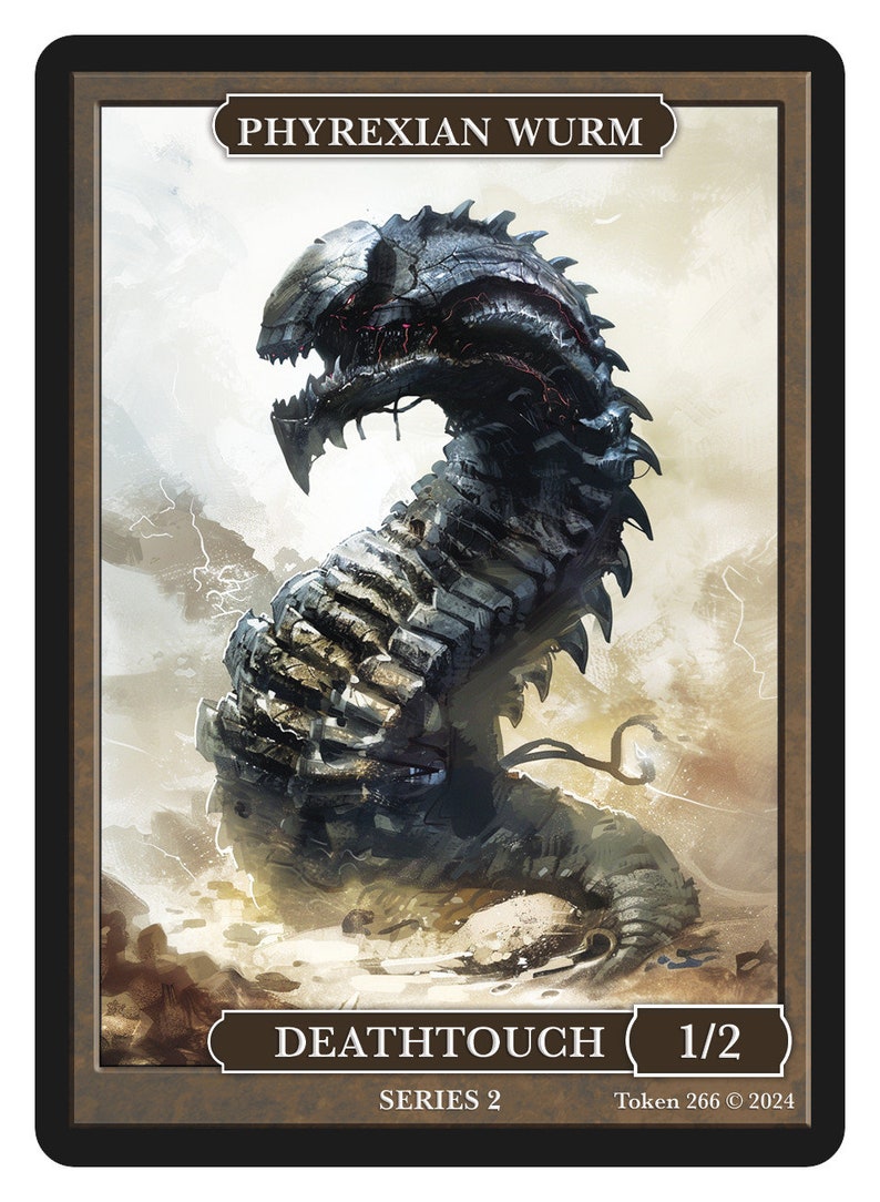 Phyrexian Wurm Tokens Token Series 2 of Givememana's Tokens Magic the ...
