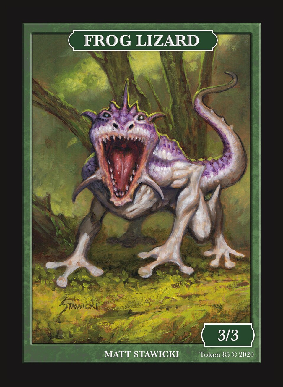 Frog Lizard Token Art by Matt Stawicki Magic the Gathering | Etsy