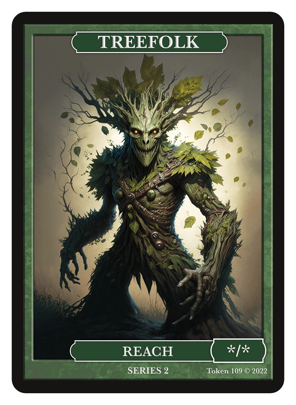 Treefolk Token Series 2 of Givememana's Tokens Magic the - Etsy